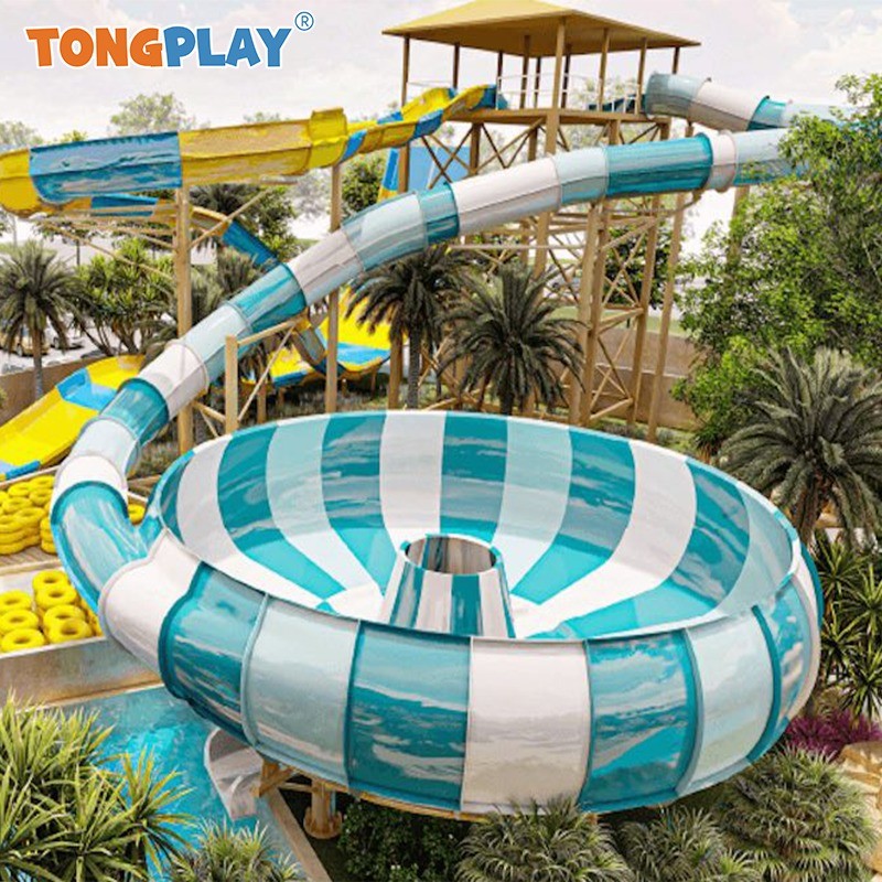 Swimming Pool Fiberglass Water Park Multiple Raft Slides Aqua Park ...