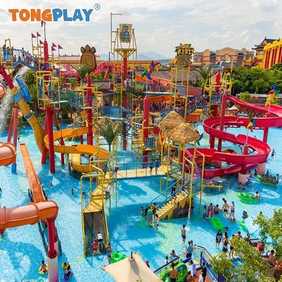 Adult Fibreglass Water Slides Eco Friendly Splash Park Playground